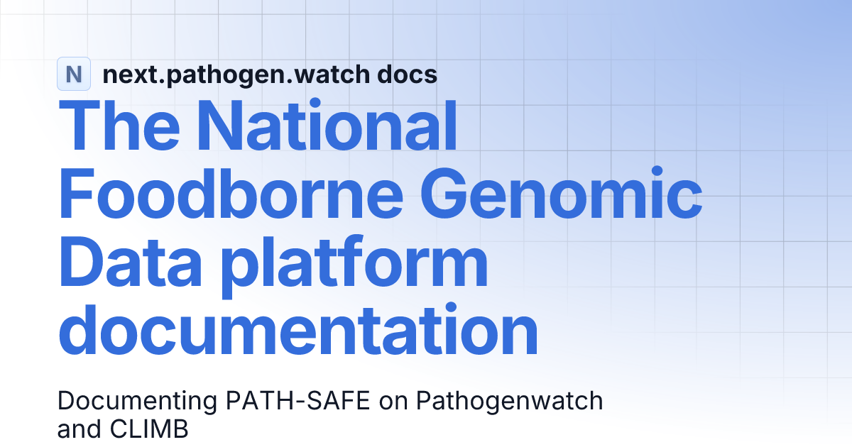 The PATH-SAFE platform documentation | PATH-SAFE | next.pathogen.watch docs