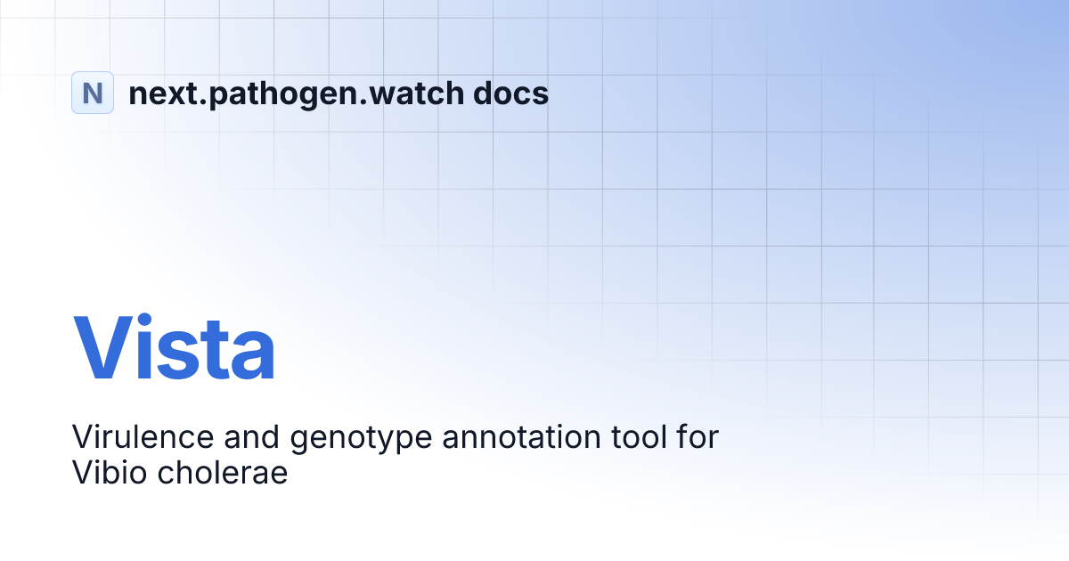 Vista | next.pathogen.watch docs
