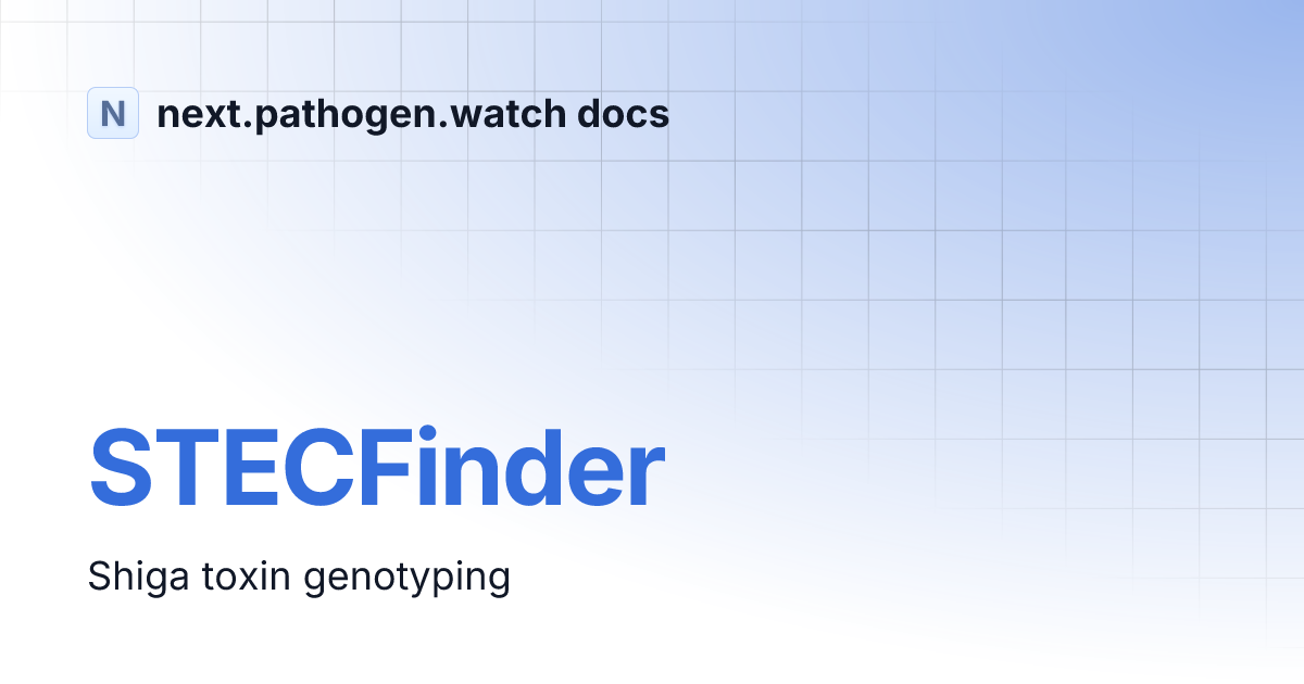 STECFinder | next.pathogen.watch docs