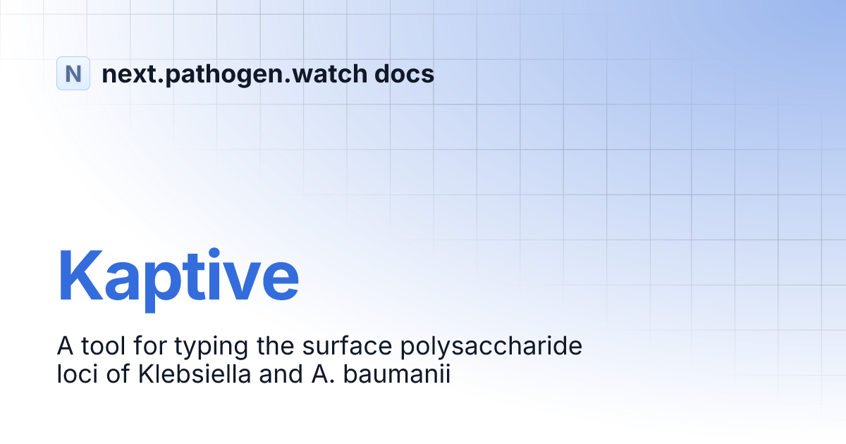 Kaptive | next.pathogen.watch docs