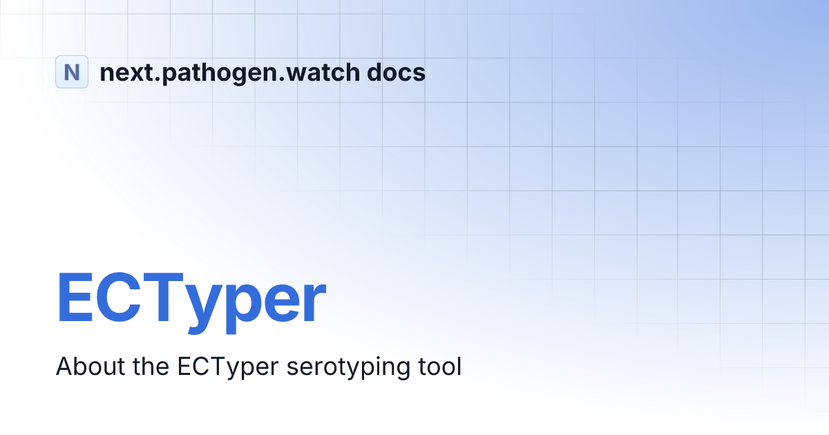 ECTyper | next.pathogen.watch docs