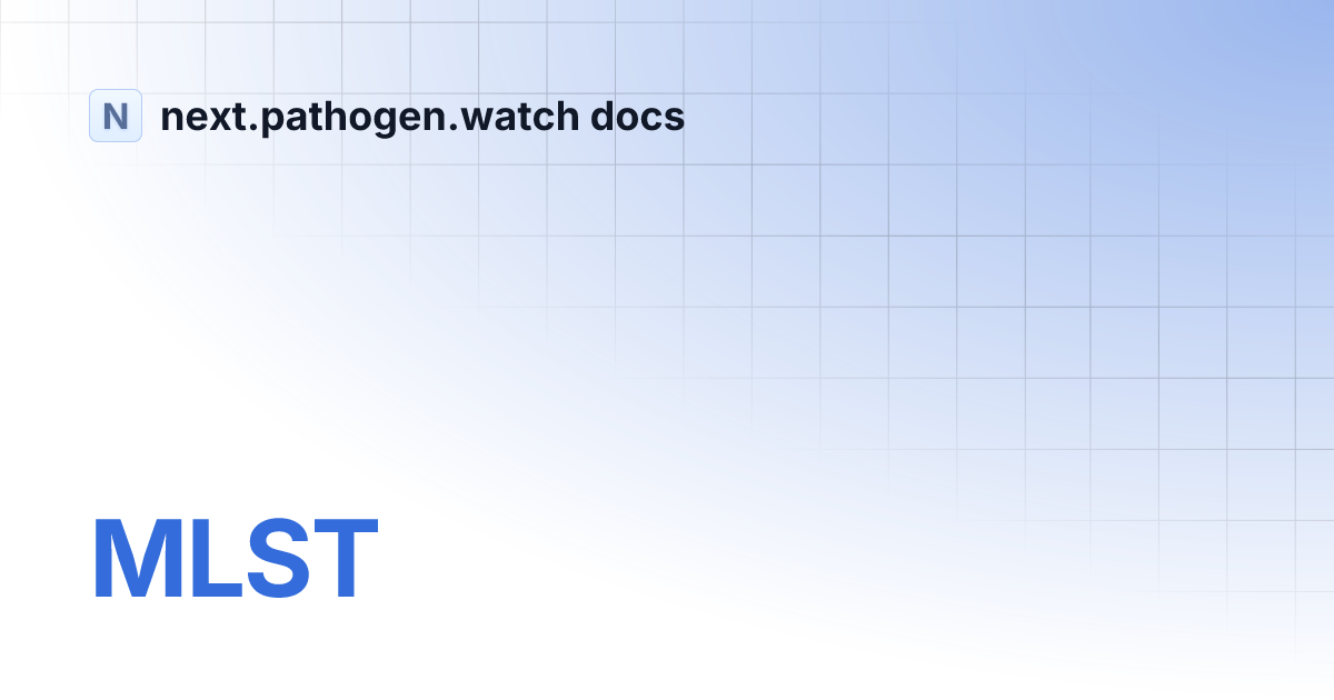 MLST | next.pathogen.watch docs
