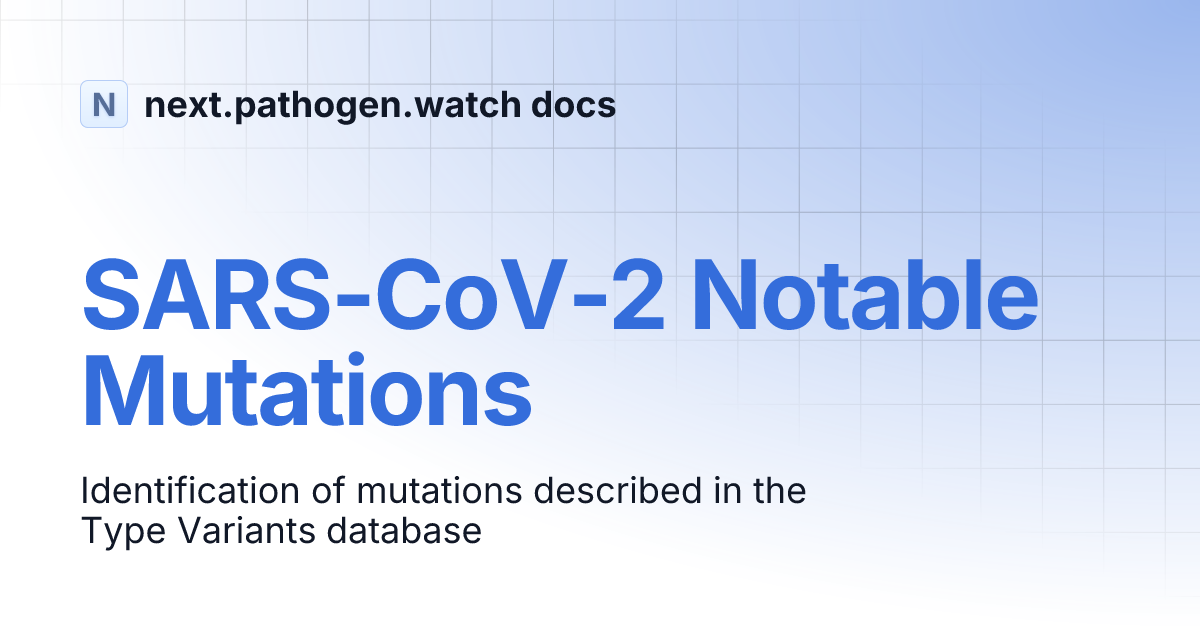 SARS-CoV-2 Notable Mutations | next.pathogen.watch docs