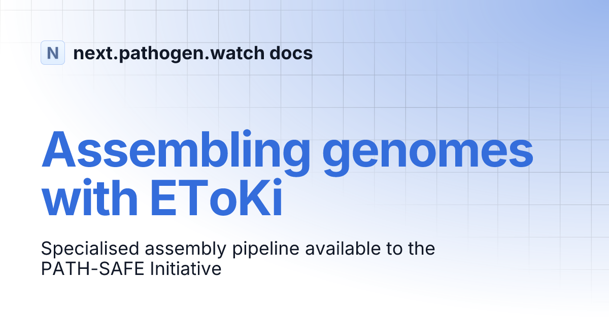 Assembling genomes with EToKi | next.pathogen.watch docs